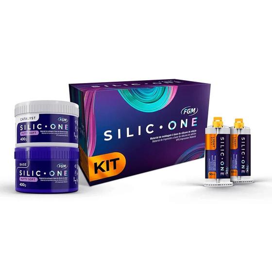 Silicone de Adição Silic One Mini Kit (Denso + Fludio) (2 potes de 400g ...