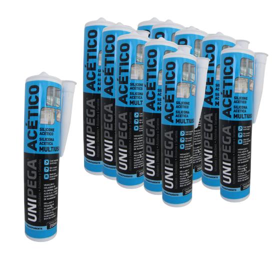 Silicone Incolor Acetico Multiuso Unipega 250ml Caixa 12un - unipeca ...