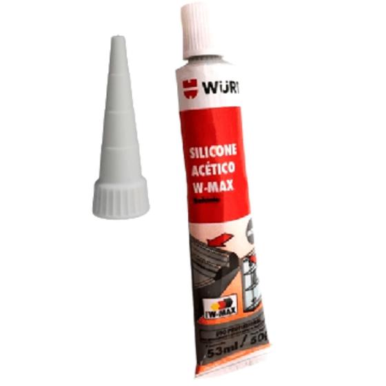 Silicone Selante Acetico Incolor W-Max Uso Profissional 50g - Wurth ...
