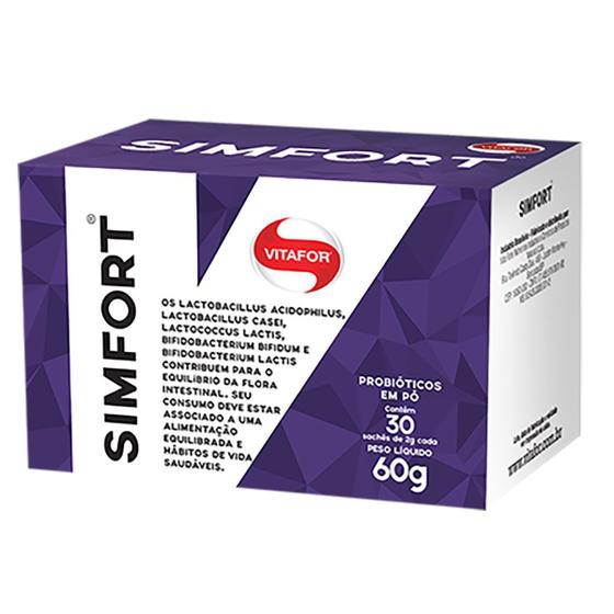 Simfort Probiótico 5 cepas 30 sachês 2g - Vitafor - Lactobacilos ...