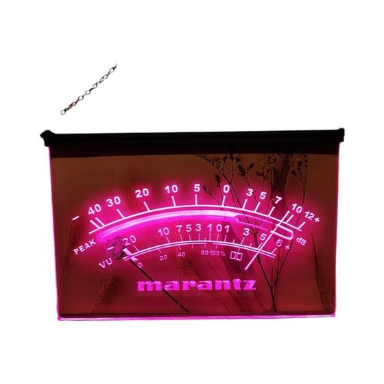 Sinal De Néon LED Com Escultura 3D Marantz Peak VU dB Arte De Parede ...