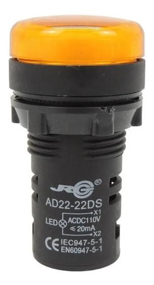 Sinaleiro Led 22Mm 110V Amarelo Ad22-22Ds Jrg - Sinalizador Audiovisual ...