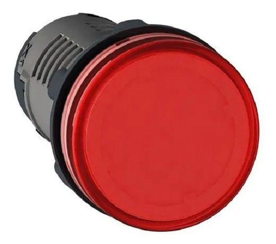 Sinaleiro LED 22mm Plastico Monobloco 220VCA Vermelho Schneider - Sinalizador Audiovisual ...