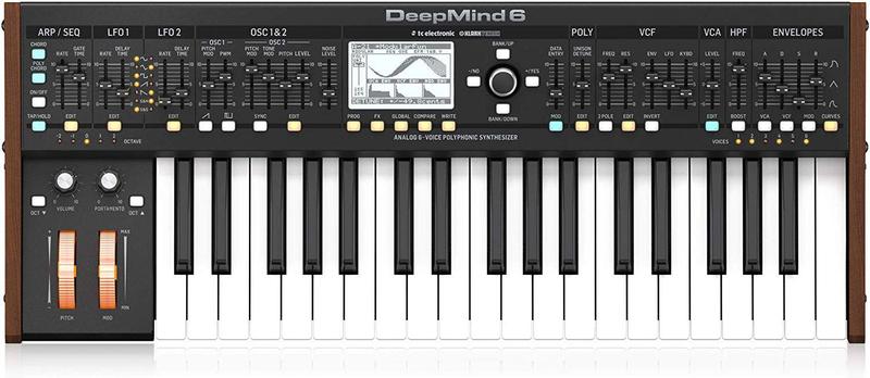 SINTETIZADOR BEHRINGER DEEPMIND 6 Analógico Polifônico de 6 Vozes 37 Teclas - Equipamento de DJ ...