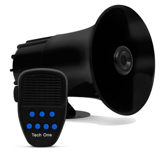 Sirene Policia Tipo Rontan Megafone 7 Tons Carro Moto Alarme - 12V Tech ...