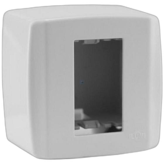 Sistema Box Slim (caixa+placa) Base+moldura 1 Modulo 8401 - ILUMI ...