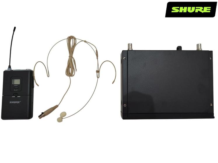 Sistema sem fio com microfone auricular SLX24, SLX4 Beta 58 Shuree - S h u r e - Microfone ...