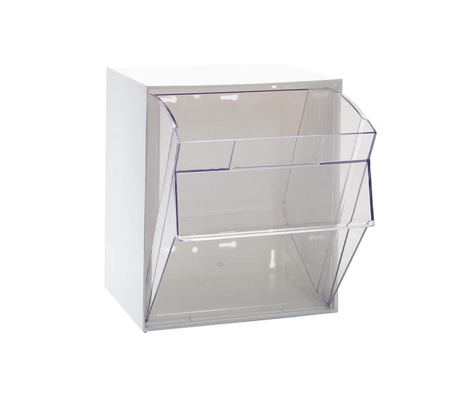 Sistema Tip Out Bin Quantum QTB405 Clear White (pacote com 5) - QUANTUM ...