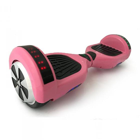 Skate Elétrico Hoverboard 6.5" ROSA Bluetooth e LED Lateral com Bolsa ...
