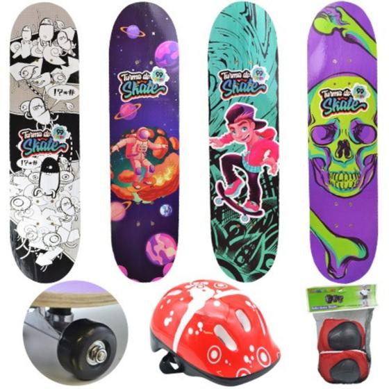 Skate Infantil Completo Menino Menina Acessório De Segurança - 99TOYS ...