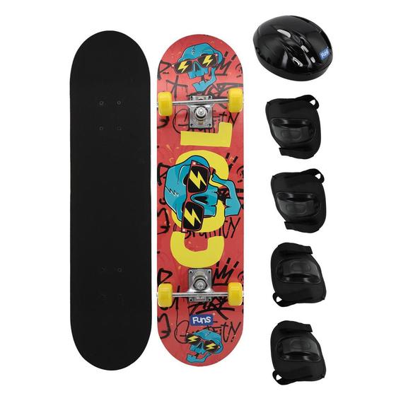 Skate Infantil Kit Completo Com Acessórios De Proteção - Wellmix ...