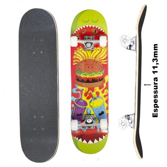 Skate Infantil Montado Burger Shake Life Dreams Pro1 ABEC5 70 Kg ...