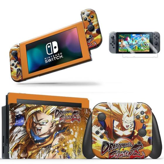 Skin Adesivo Protetor para Nintendo Switch + Película Dragon Ball ...