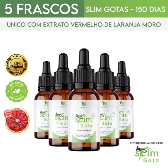 Slim Gotas Detox Original 30ml 5 Frascos Com Nota Fiscal - Cuidados com o Corpo - Magazine Luiza
