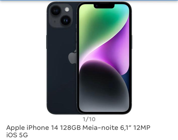 Smarphone IP 14 128gb 5G Preto - Celular - Smartphone - Magazine Luiza