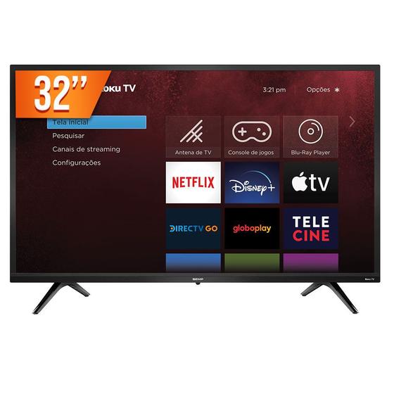 Smart TV 32" HD LED Semp Roku 32R5500 3 HDMI 1 USB Wi-Fi - Smart TV ...