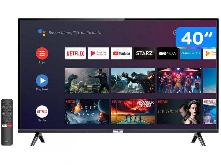 Smart TV 40” Full HD LED TCL 40S6500 Android - Wi-Fi HDR Inteligência Artificial 2 HDMI USB ...