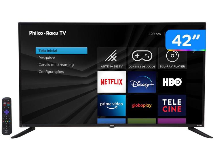 Smart TV 42” Full HD LED Philco PTV42G52RCF - VA 60Hz Wi-Fi 3 HDMI 2 ...