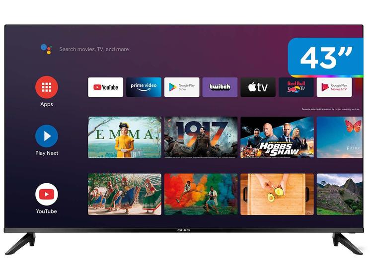 Smart TV 43” Full HD D-LED AIWA IPS Wi-Fi - Bluetooth Google Assistente ...