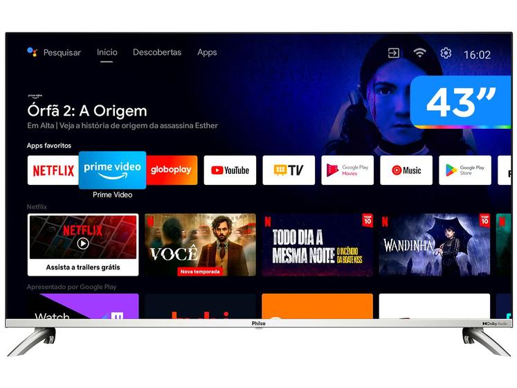 Smart TV 43" Full HD LED Philco PTV43G7PAGCSBLF VA Android Wi-Fi ...
