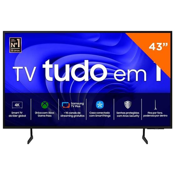 Smart TV 43 Polegadas Samsung Crystal UHD 4K com Gaming Hub, UN43DU7700 - TV 4K Ultra HD ...