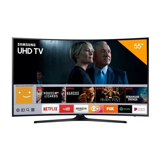 Smart TV 4K LED Curva Samsung MU6300, 55”, Ultra HD, 3 HDMI, 2 USB, Wi ...
