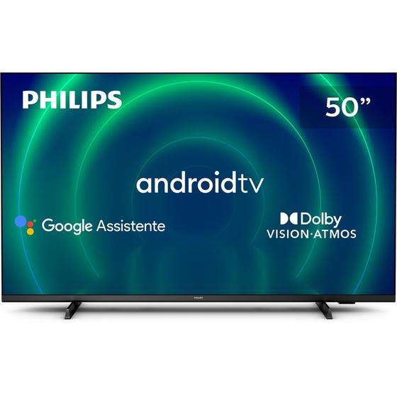 Smart TV 50” 4K UHD D-LED Philips 50PUG7406/78 - Android Wi-Fi ...