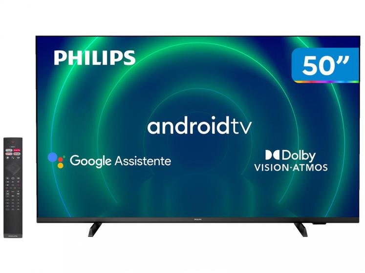 Smart TV 50” 4K UHD D-LED Philips 50PUG7406/78 - Android Wi-Fi ...