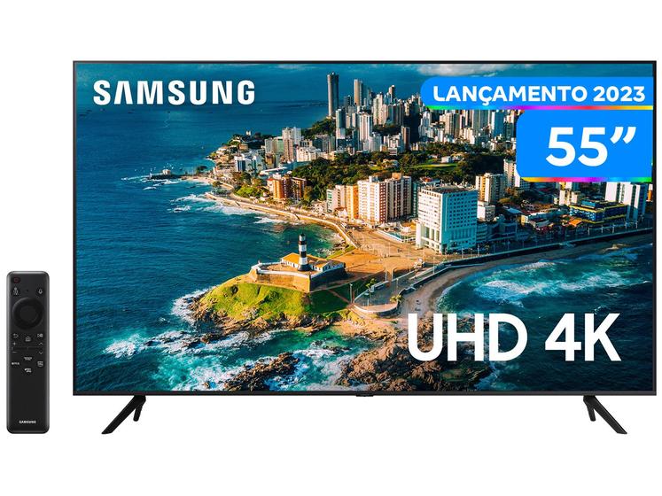 Smart TV 55” UHD 4K LED Samsung Lançamento 2023 - 55CU7700 Wi-Fi ...