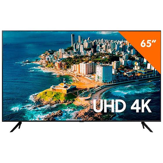Smart TV 65 polegadas Samsung UHD Crystal 4K Gaming Hub, UN65CU7700 ...