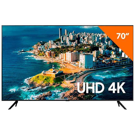 Smart TV 70 polegadas Samsung UHD Crystal 4K Gaming Hub, UN70CU7700 ...
