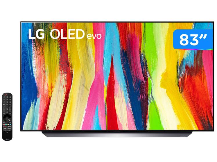 Smart TV 83” 4K OLED LG ThinQ OLED83C2PSA 120Hz - Wi-Fi Bluetooth Alexa Google Assistente 4 HDMI ...