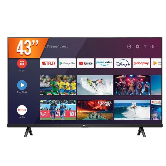 Smart TV Android LED 43" Full HD TCL 43S615 2 HDMI 1 USB Wi-Fi ...