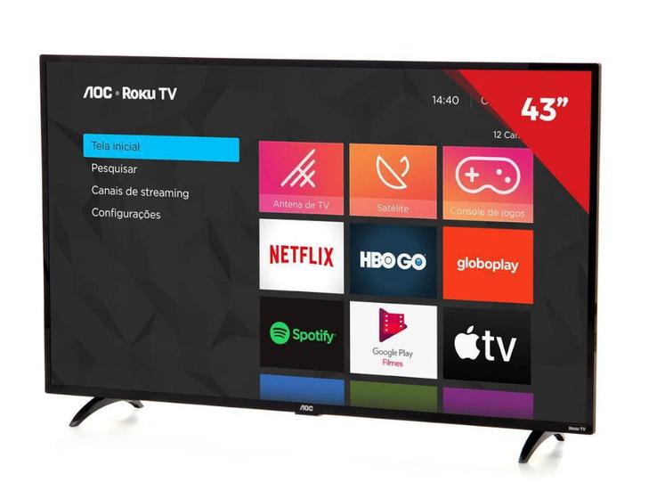 Smart TV AOC Roku 43” Led Full HD Wi-Fi 43S5195-78G - Smart TV ...