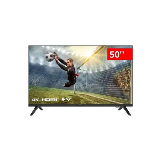 Smart TV Konka LED 50 4K KDG50 Design sem bordas Google Assistant e Android TV com Bluetooth ...