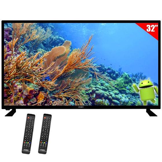 Smart TV LED 32" Coby CY3359-32SMS-BR Wi-Fi HDMI/USB com Conversor ...