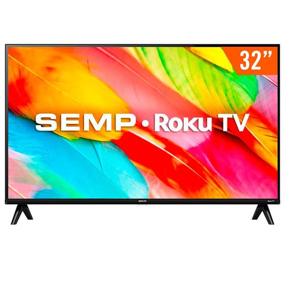 Smart TV LED 32" HD Semp Roku R6610 3 HDMI 1 USB Wi-Fi Compatível com Google Assistant e Alexa ...