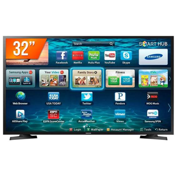 Smart TV LED 32" Samsung LH32BENELGA HD Wi-Fi Conversor Digital 2 HDMI ...