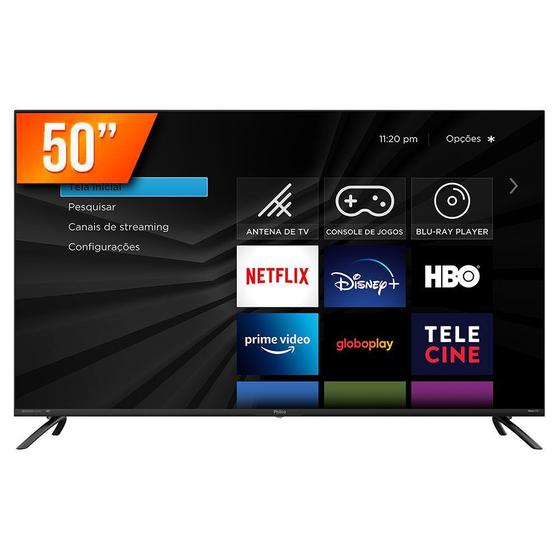 Smart TV LED 50" Ultra HD 4K Philco Roku PTV50RCG70BL 4 HDMI 2 USB Wi ...