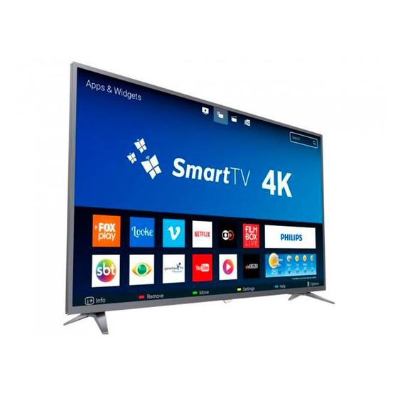 Smart TV LED 55 Polegadas Philips 55PUG6513 Ultra HD 4K 3 HDMI 2 USB ...