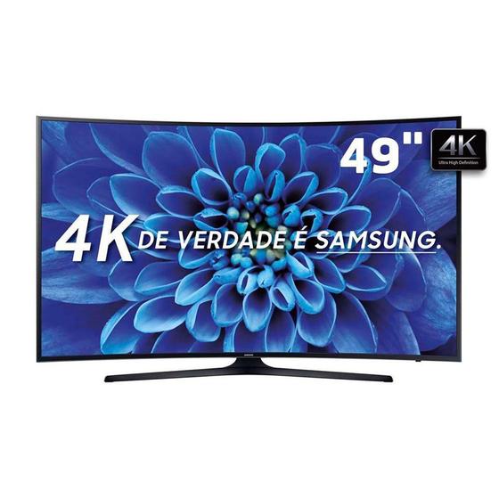 Smart TV LED Tela Curva 49 Samsung 49KU6300 Ultra HD 4K 3 HDMI 2 USB ...