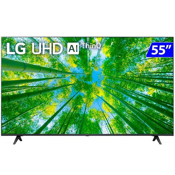 Smart TV LG LED 55 4K Wi-Fi WebOS 22 Gen5 Al Comando de Voz 55UQ8050PSB ...