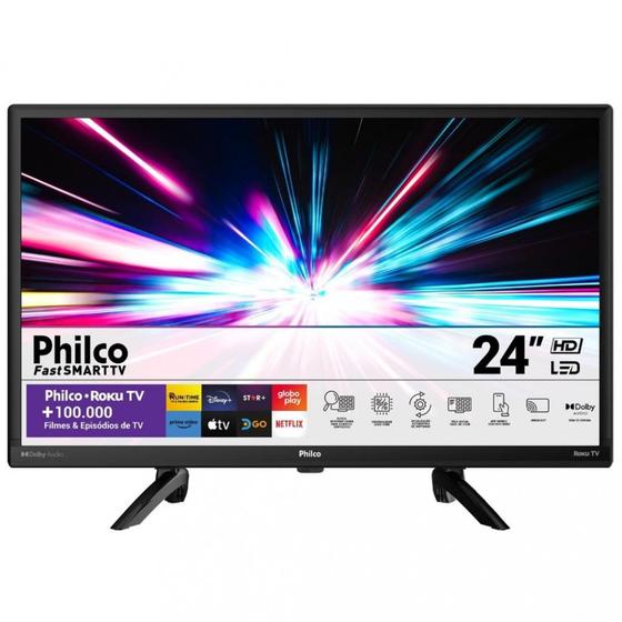 Smart TV Philco 24 Polegadas LED Roku TV PTV24G5YR2CP - Smart TV - Magazine Luiza