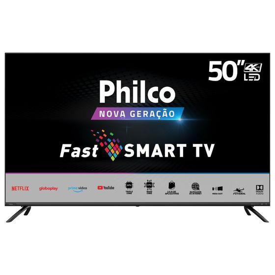 Smart TV Philco 50 Polegadas 4K LED PTV50G70SBLSG - TV 4K Ultra HD - Magazine Luiza