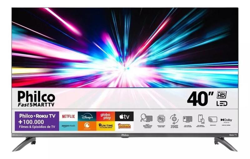 Smart TV Philco PTV40M9GR2CGB LED 40" Full HD Roku TV Cinza - Philips ...