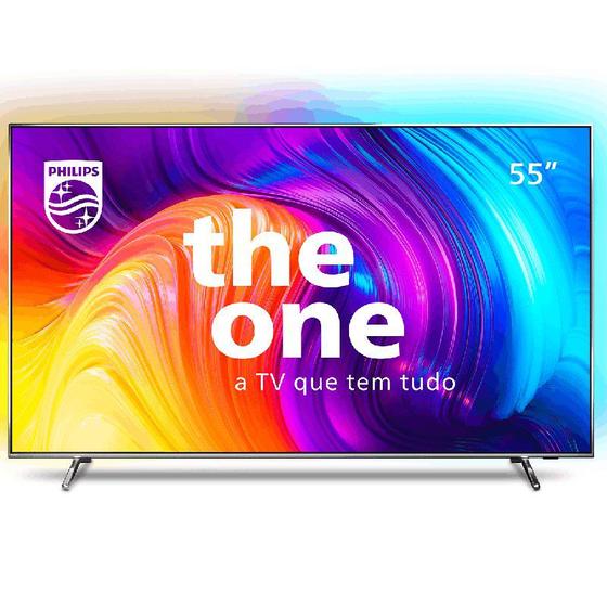 Smart TV Philips 55" THE ONE 4K 120 Hz Android TV Ambilight 55PUG8807/78 - Smart TV - Magazine Luiza