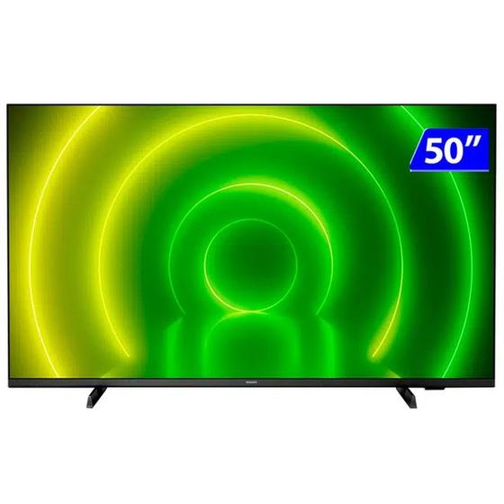 Smart TV Philips LED 50 4K Ultra HD Wi-Fi Android Comando de Voz 50PUG7406/78 - Smart TV ...