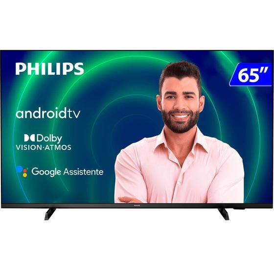 Smart TV Philips LED 65 4K Wi-Fi Android Comando de Voz 65PUG7406 - Aoc ...