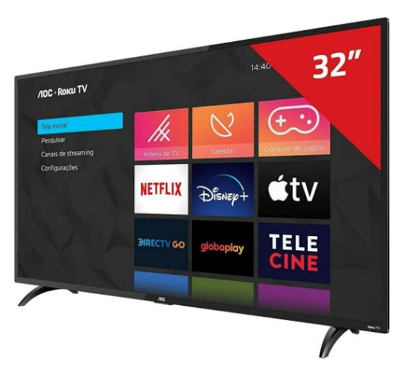 Smart Tv Roku Led Hd 32'' Wi-fi 3 Hdmi 1 Usb 32s5195/78g Aoc - Smart TV ...