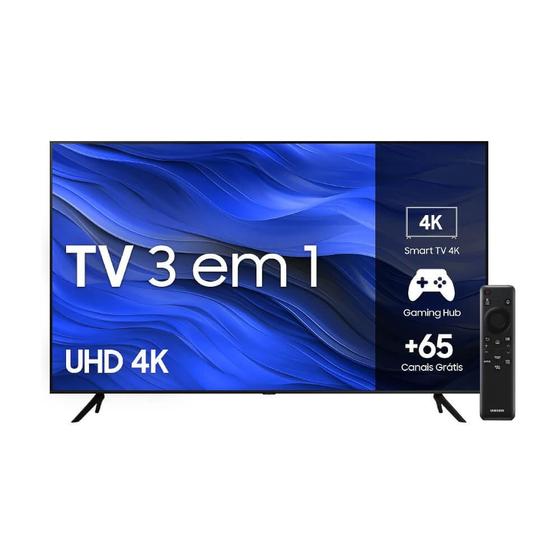 Smart TV Samsung 50 polegadas 3 em 1 UHD 4K CU7700 Crystal e Tizen ...
